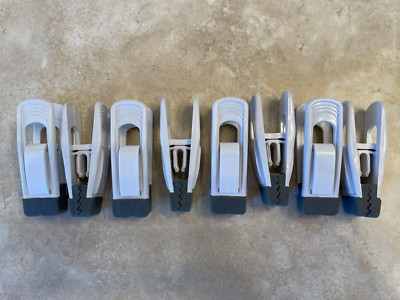 Non Slip White Plastic Clips for Slimline Plastic Hangers | eBay