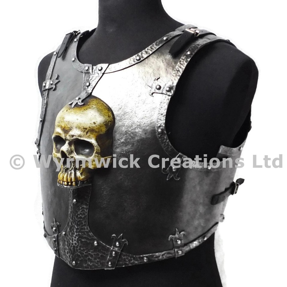 Medieval Breastplate Jacket Armor Ominous Skull Cuirass Front & Back ...