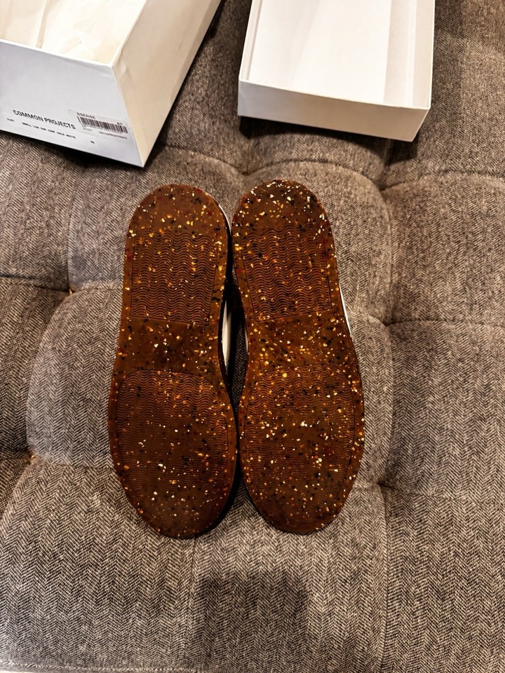 Common Projects Bball Low White Leather Gum Sole Size 40 Men’s | eBay