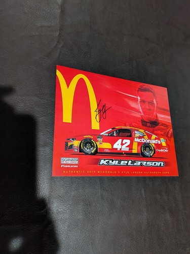 Kyle Larson #42 Autographed 2019 McDonald's Hero Card | eBay