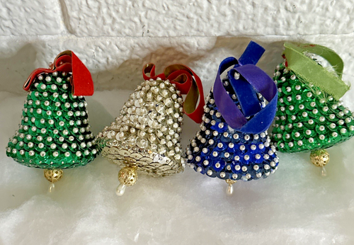 VINTAGE PUSH PIN BELL SHAPED ORNAMENT LOT OF 4 | eBay