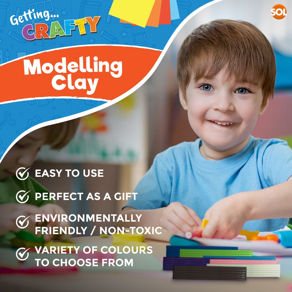 32-64pk Kids Modelling Clay Set 16 Colour Plasticine Putty Strips ...