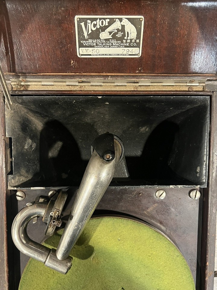 Antique Vtg 1920s Victor Talking Machine VV-50 Phonograph Record Player ...