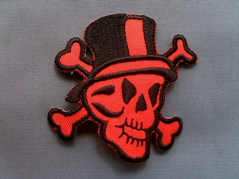 ZYLINDER PUNK SKULL Psychobilly Tattoo AUFBÜGLER PATCH | eBay.de