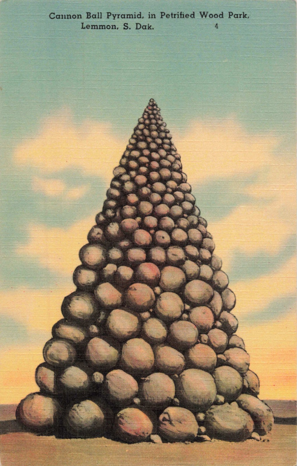 Postcard SD Lemmon South Dakota-Cannon Ball Pyramid-Petrified Wood Park B12 | eBay
