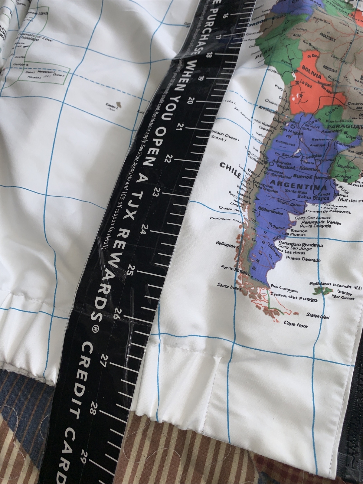 Jacket Map Of The World Jacket Rare-mark Where You’ve… - Gem