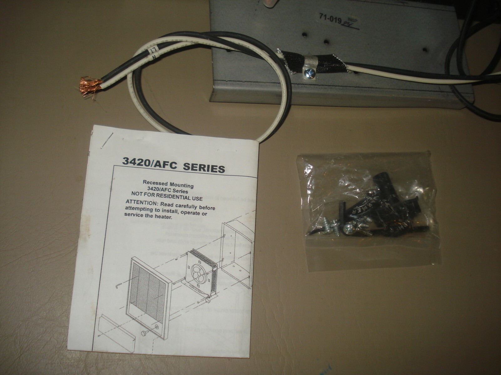 TPI Corporation 3420 2000 W 277 V Fan-Forced Wall Heater G3422t 1 Phase ...