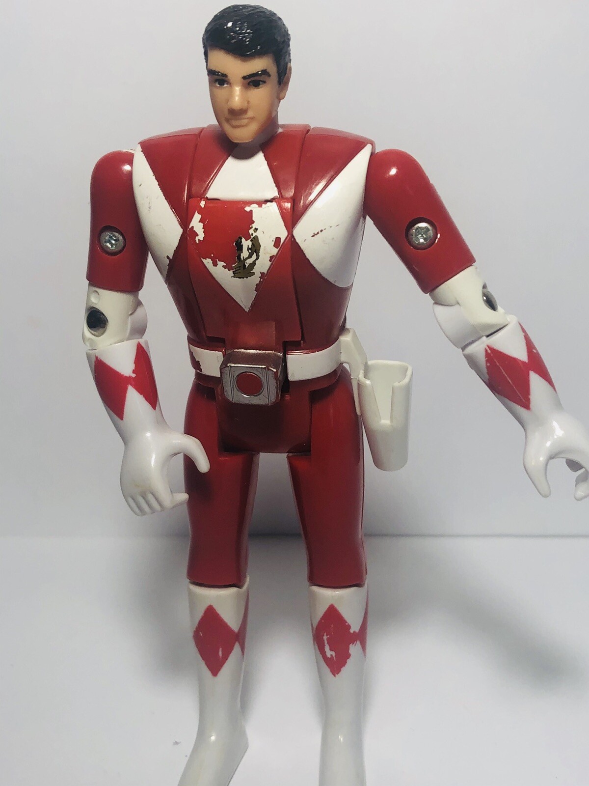Vintage 1993 Power Rangers Flip Head Red Bandai 5” Action Figure Mighty ...