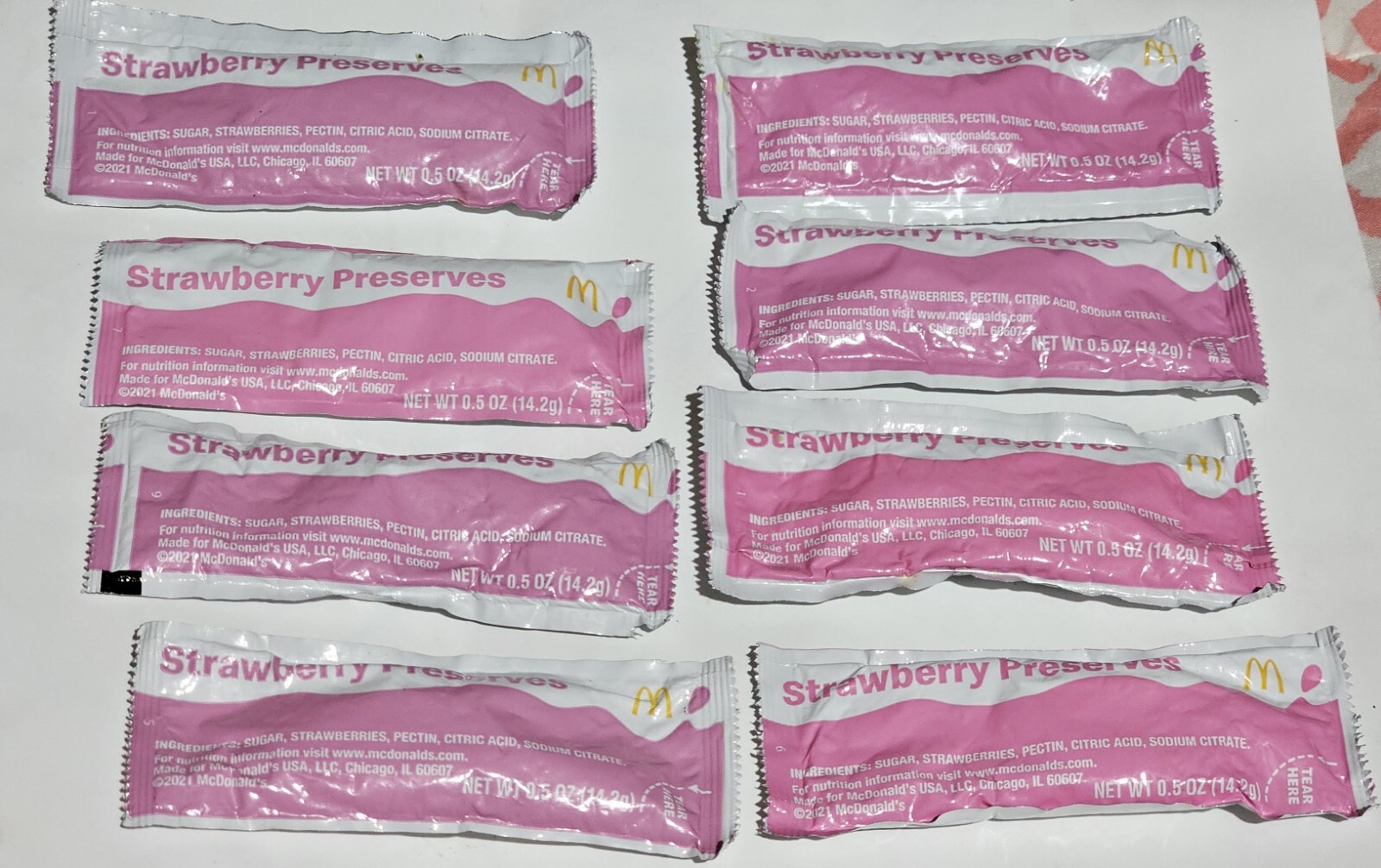 Strawberry Jelly Preserves McDONALD'S 8 Packets | eBay