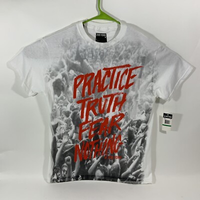 Zoo York Men’s Tee Shirt Large White and Red Practice Truth Fear ...