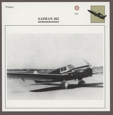 Saiman 202 Edito Service Warplane Air Military Card Italy | eBay