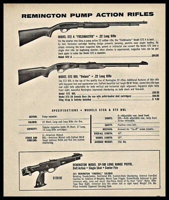 1975 REMINGTON 572 Fieldmaster &572 BDL Deluxe Pump Action Rifle AD w ...