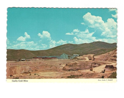 Carlin Gold Mine 20 miles north of Carlin NV Vintage postcard unposted ...