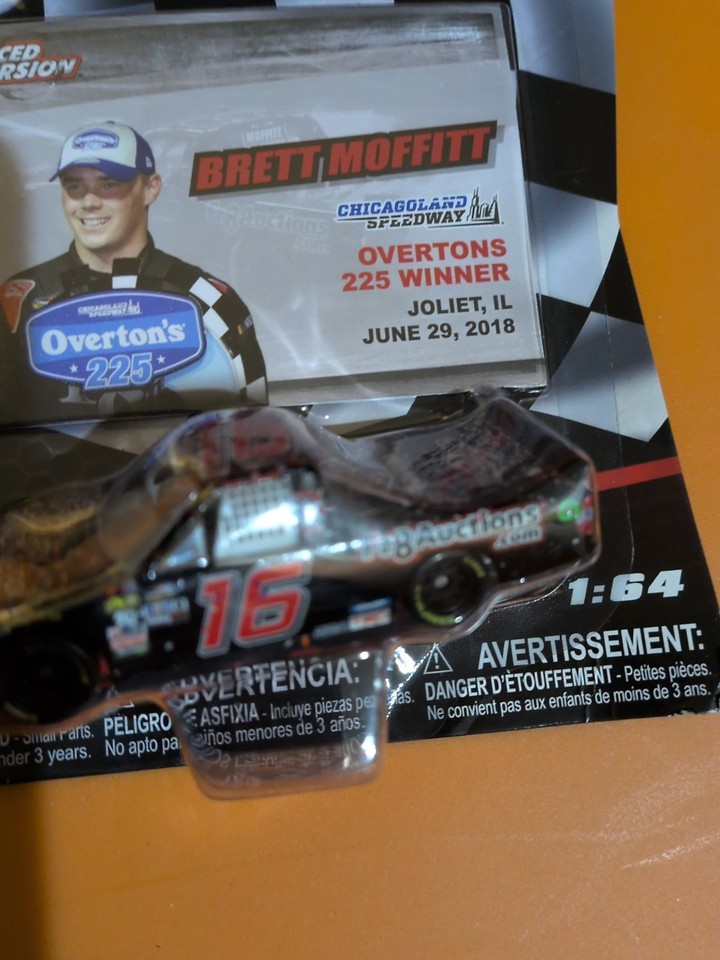 Brett Moffitt #16 Nascar Authentics 2019 Wave 4 Truck Win Overtons ...