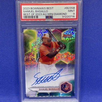 Samuel Basallo 2023 Bowman's Best Mini Diamond Refractor /25 Auto 🔥 ...