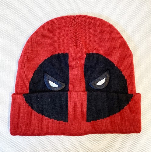 Marvel Deadpool Logo Beanie Knit Hat red 888783706599| eBay