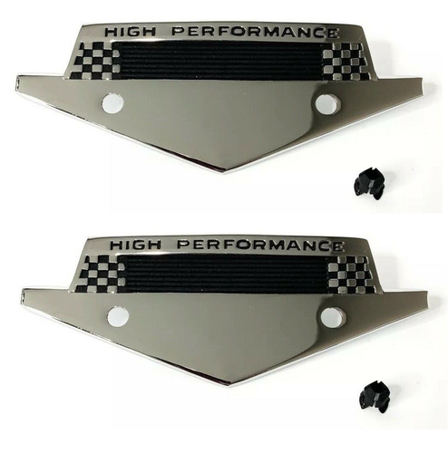 Set Chrome High Performance Fender Emblems For 1964-1966 Ford Mustang ...