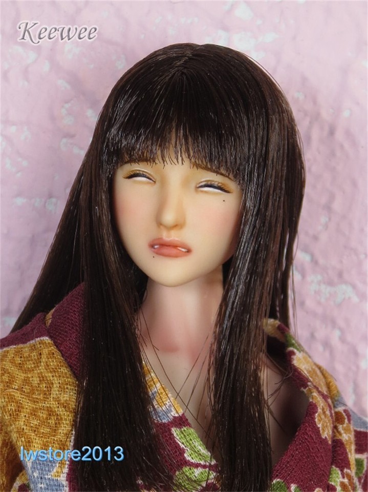 1:6 Close Eyes Girl Obitsu Head Sculpt Carved For 12" Female PH TBL ...