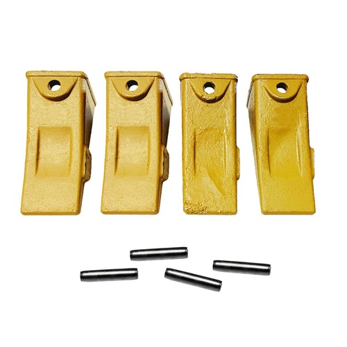 4- Skid Steer /Mini-Ex /Backhoe Bucket Long Dirt Teeth w/ Roll Pins ...