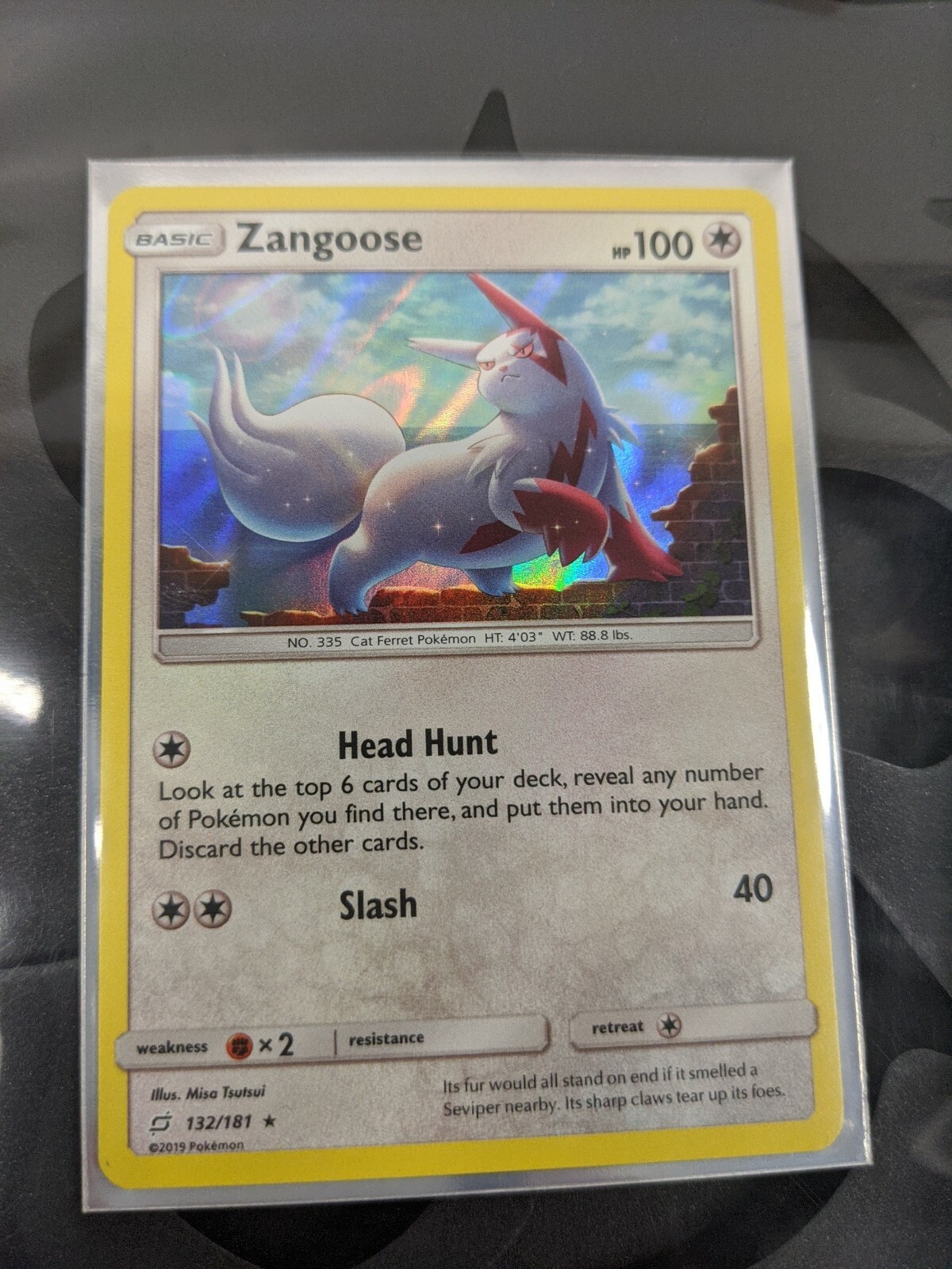 Pokemon TCG SM Team Up 132/181 Zangoose Holographic Rare Card C482 | eBay