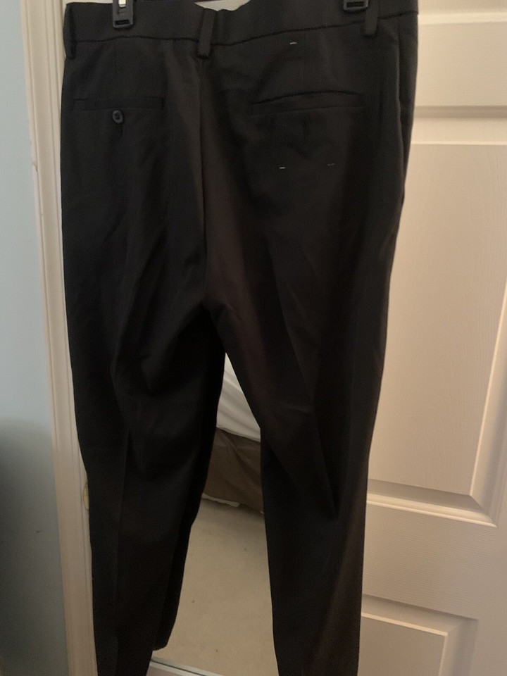 HAGAR MENS pants Slack Dress Clothing Black Slim Fit SIZE 34 X 32 Flat ...