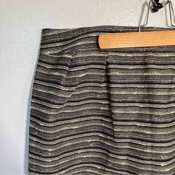 Mossimo Women’s Size 12 A-Line Tweed Skirt Black Lime Green Metallic ...