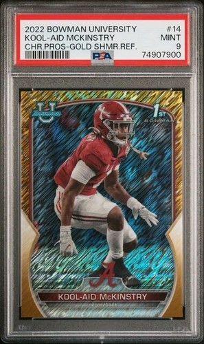 2022 Bowman University Gold Shimmer Kool-Aid McKinstry #14 PSA 9 ...