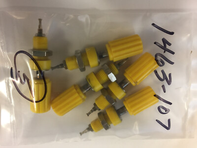 1463-107 HH SMITH Conn Binding Post F 1 POS ST Panel MT YELLOW 1 Port 5 ...