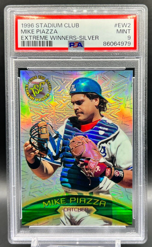 1996 Topps Stadium Club Extreme Winners Mike Piazza PSA 9 MINT Dodgers ...