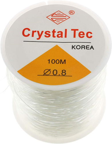 E-outstanding 0.8mm Beading Thread Clear White Elastic White ...