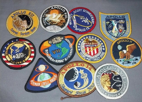 Lot Of 11 NASA Space Apollo Missions Patches Conrad Gordon Bean Duke Young Evans | eBay