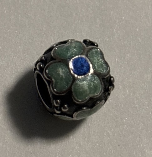 Pandora Sterling Silver 925 Blue Enamel Flower Daisy Charm | eBay