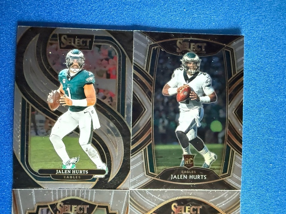 Jalen Hurts 4-card lot '20 Select Club/Premier/Concourse Level ROOKIEs ...