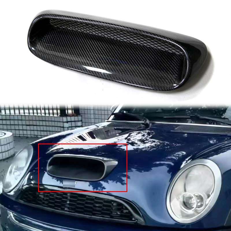 Carbon Fiber Front Hood Air Vent Bonnet Scoop Cover fot Mini Cooper S ...