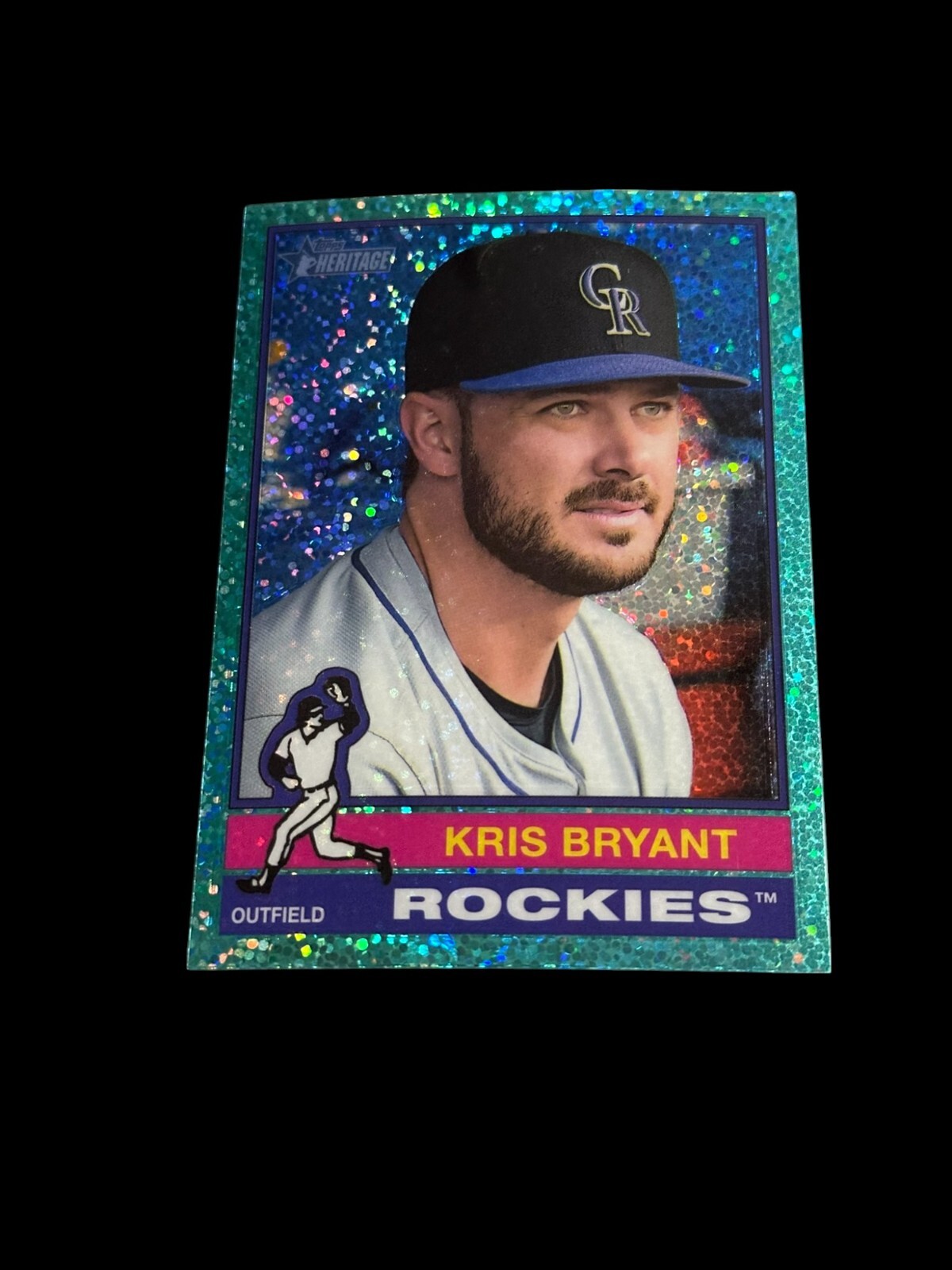 Kris Bryant 2025 Topps Heritage #20 Chrome - Light Blue Sparkle ...