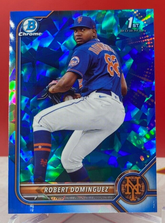 Robert Dominguez 1st Bowman Chrome Blue Sapphire 2022 #BCP-51 Mets Prospect | eBay