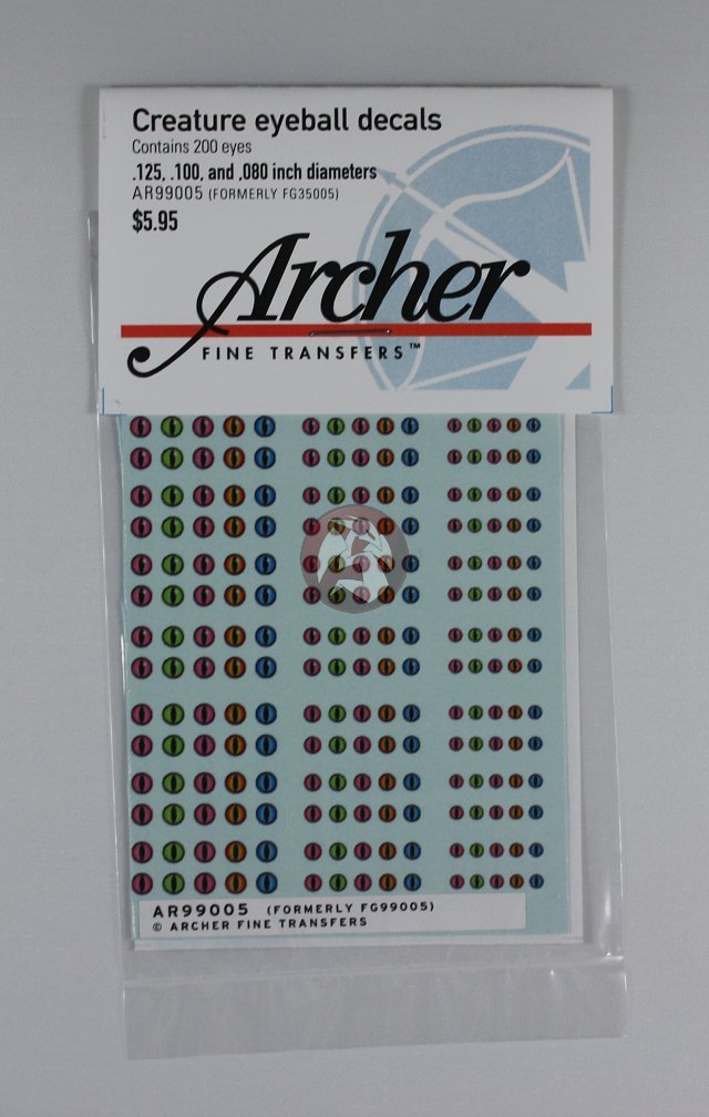 Archer Creature Eyeball Decals w/Slit Pupils #2 (4 Large) (100 Figures ...