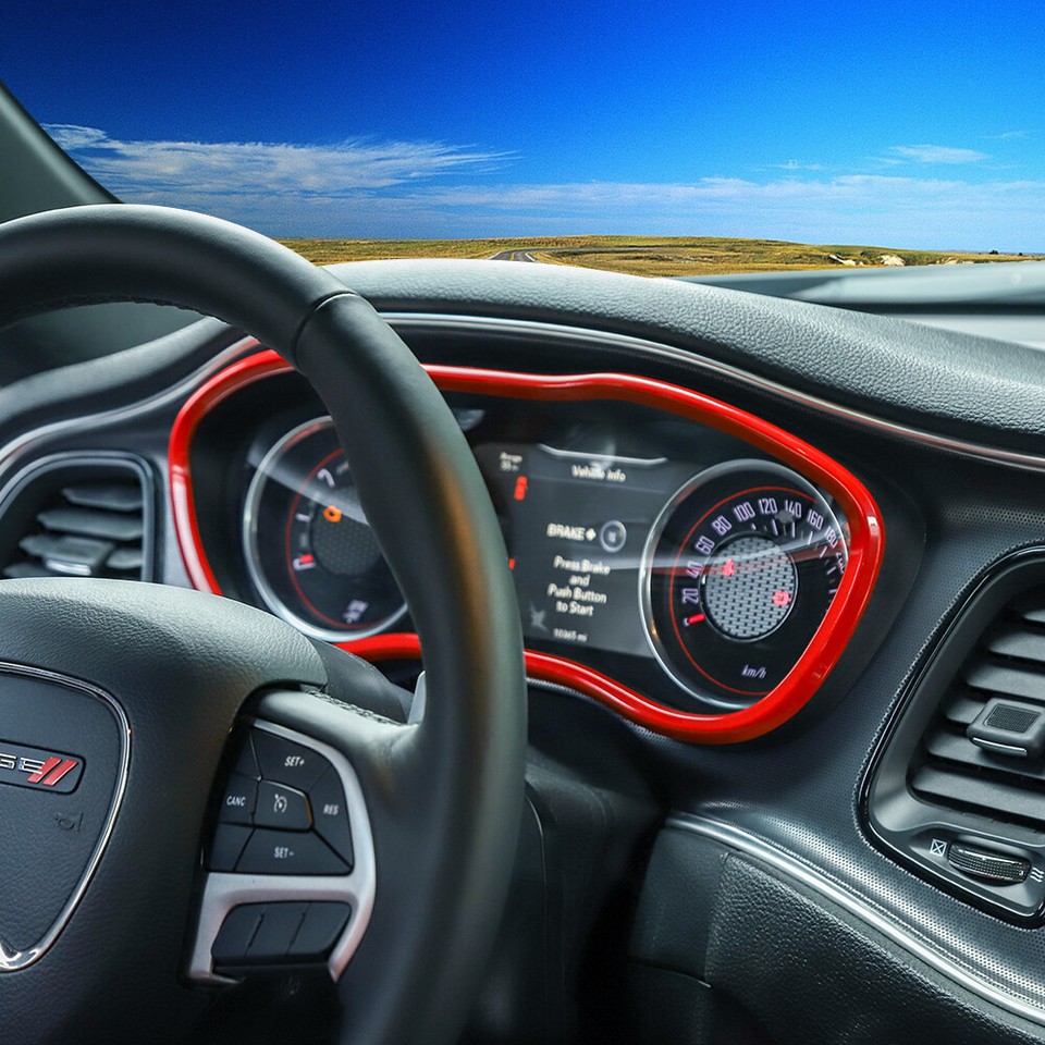 Fit Dodge Challenger 2015-2019 Interior Dashboard Instrument Meter ...