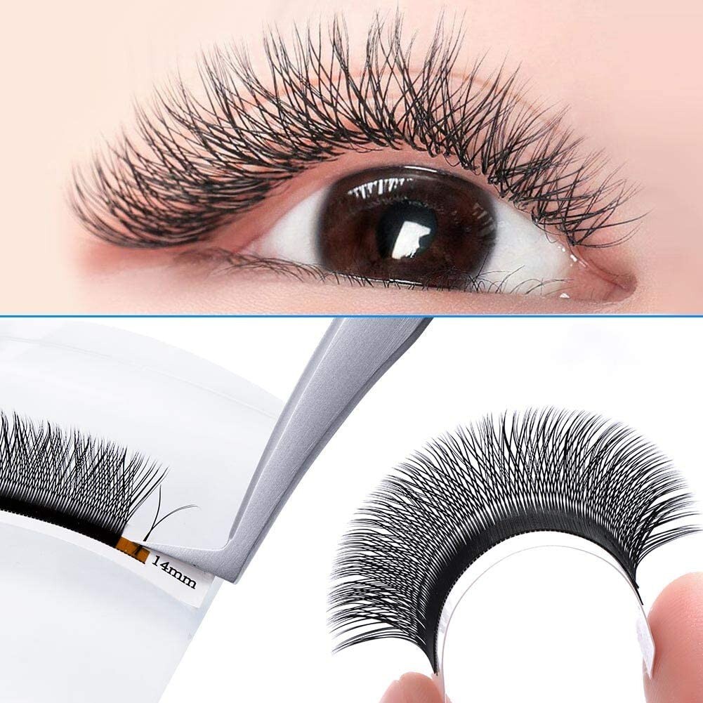 YY shape Lashes 0.07mm C/D Curl 8-14mm Individual Lash Extensions Wendy ...