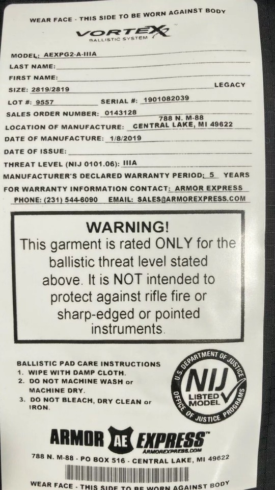 Ballistic Plates Inserts Panels Made With Kevlar Bulletproof Body Armor ...