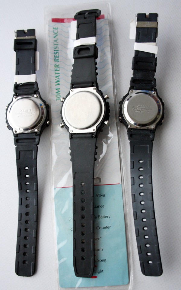 3X VINTAGE 80'S ASAHI SEVEN MELODY LCD WATCH EL M 515 UNTESTED NEW OLD ...