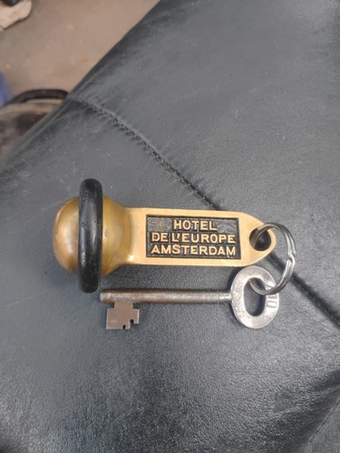 Vintage Hotel De L'Europe Amsterdam Brass Ornate Key Fob W/Original ...