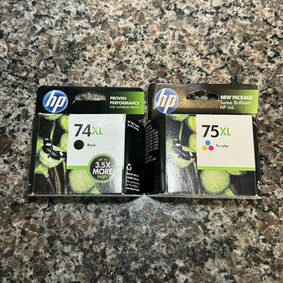 HP 75XL Tri-Color CB338WN HP 74XL Black CB336WN Genuine HP Ink Date ...