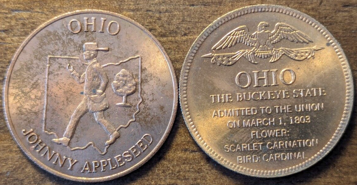 1803 Columbus, Ohio OH 17th State The Buckeye State Shell Gas Token Lot ...