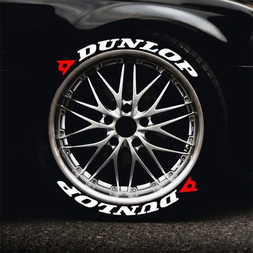 8 Sets Tire Lettering Sticker DUNLOP 1.38'' Font Tall Fpr 15''-24 ...