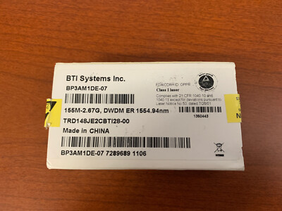 BTI Systems, BP3AM1DE-07, 1554.94nm, 2.5Gb/s SFP DWDM | eBay