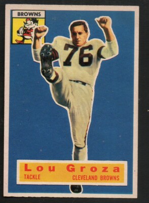 1956 Topps Football Card #9 Lou Groza-Cleveland Browns Near Mint Card ...