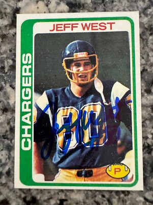 Jeff West Signed SAN DIEGO CHARGERS Card 1978 Topps | eBay