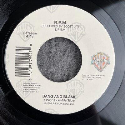 R.E.M. Bang And Blame / Instrumental 45 Warner Bros. 7-17994 NEW ...