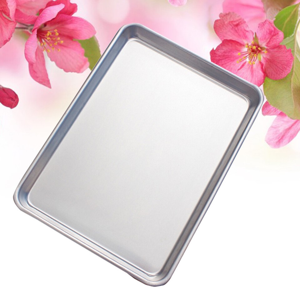 Rectangle Oven Pan Cookie Baking Tray Steel Dessert Baking Tray Alloy Grill Tray | eBay UK